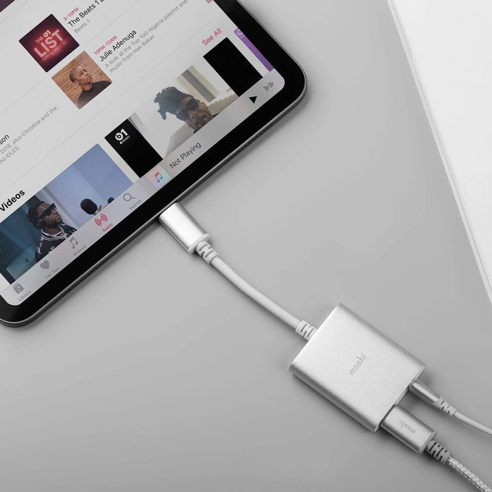 Order moshi usb c to 3 5 mm stereo jack adapter silver Now! | Jomla.ae
