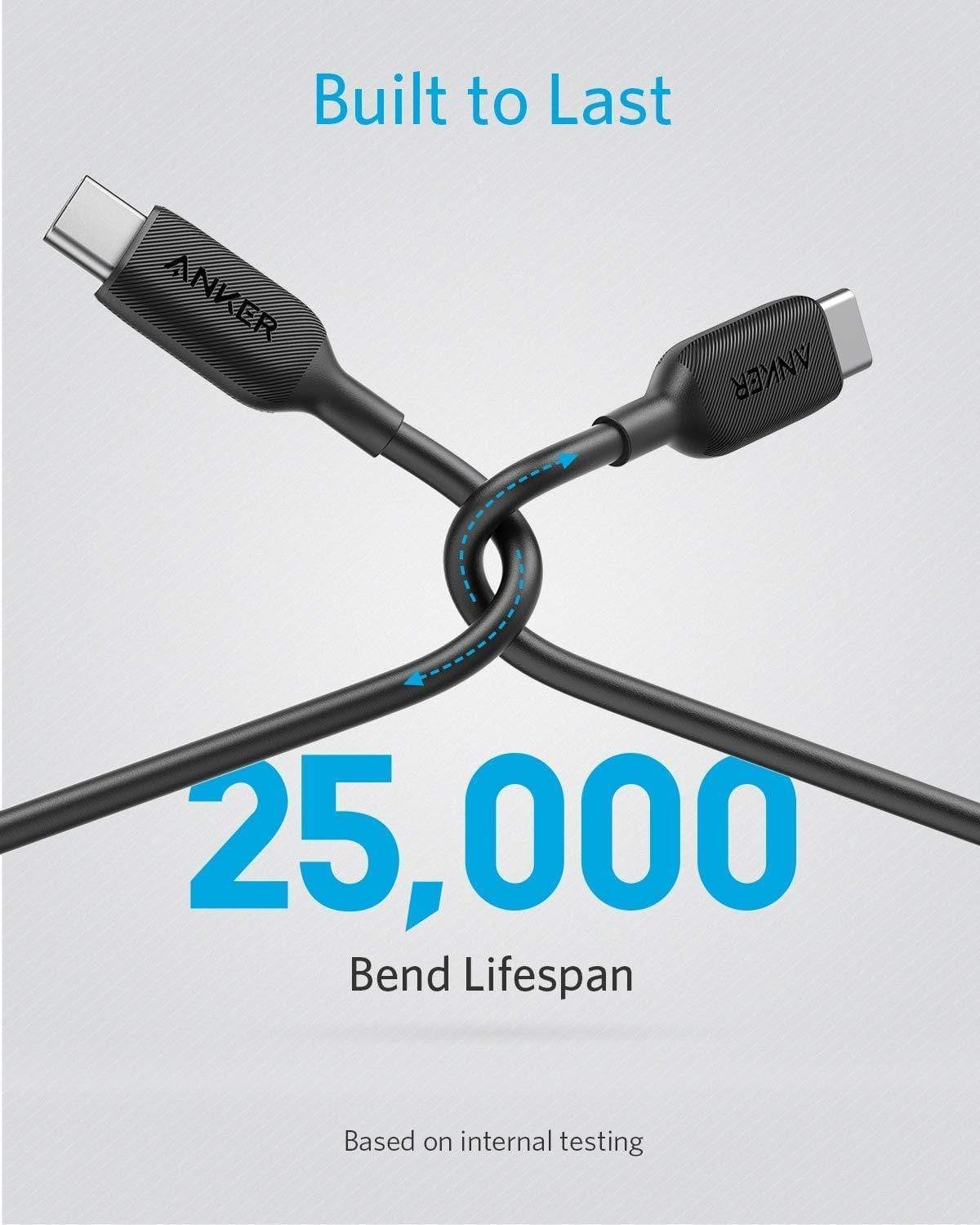 Order Anker powerline ii usb c to usb a 2 0 cable 3ft black Now! | Jomla.ae