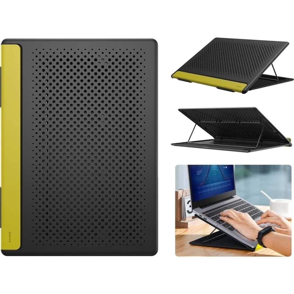 Order baseus lets go mesh portable laptop stand grey yellow Now! | Jomla.ae