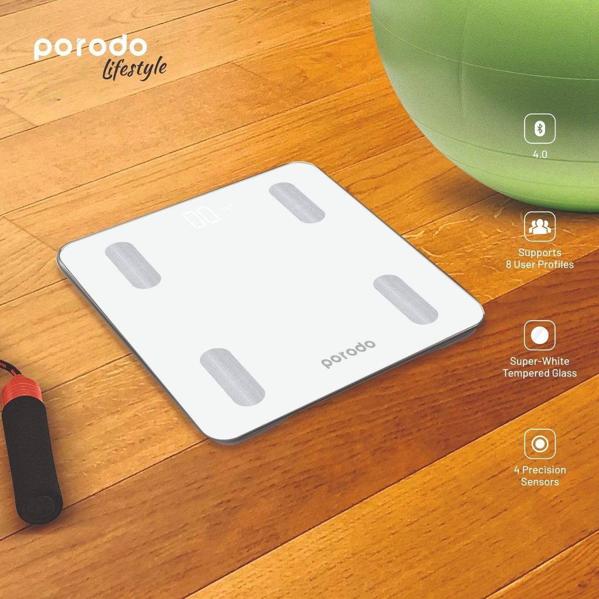 Order Porodo full body smart scale Now! | Jomla.ae