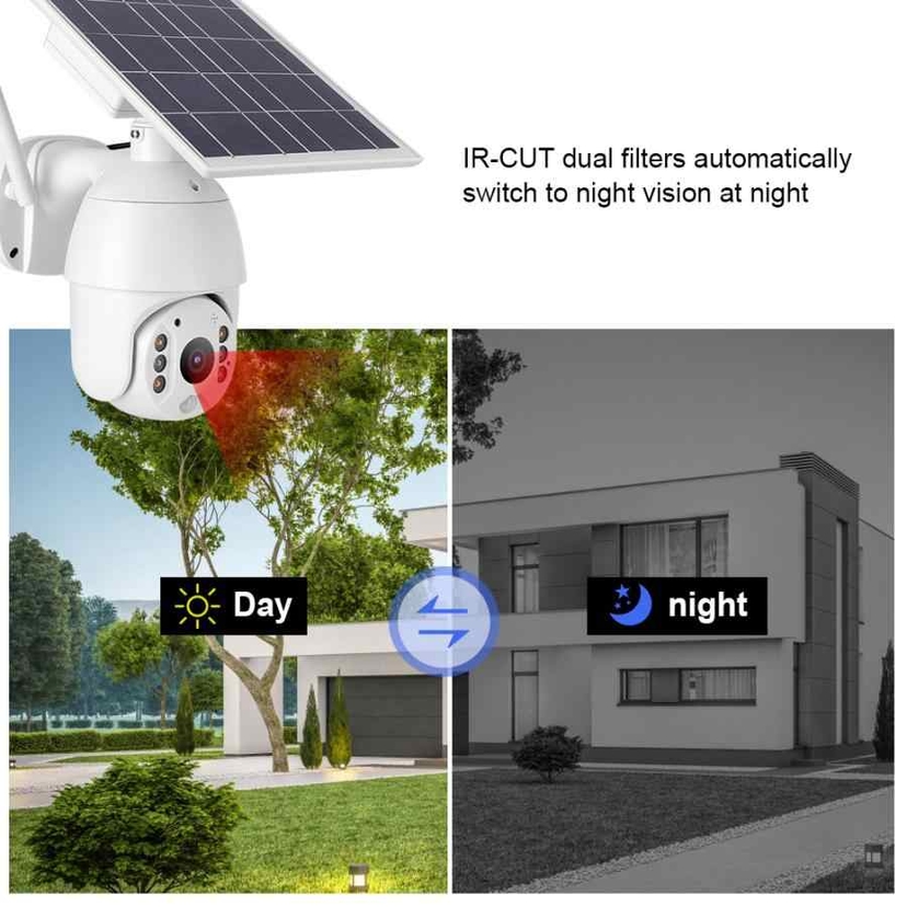 Order Generic intelligent solar energy alert ptz camera wifi waterproof ...