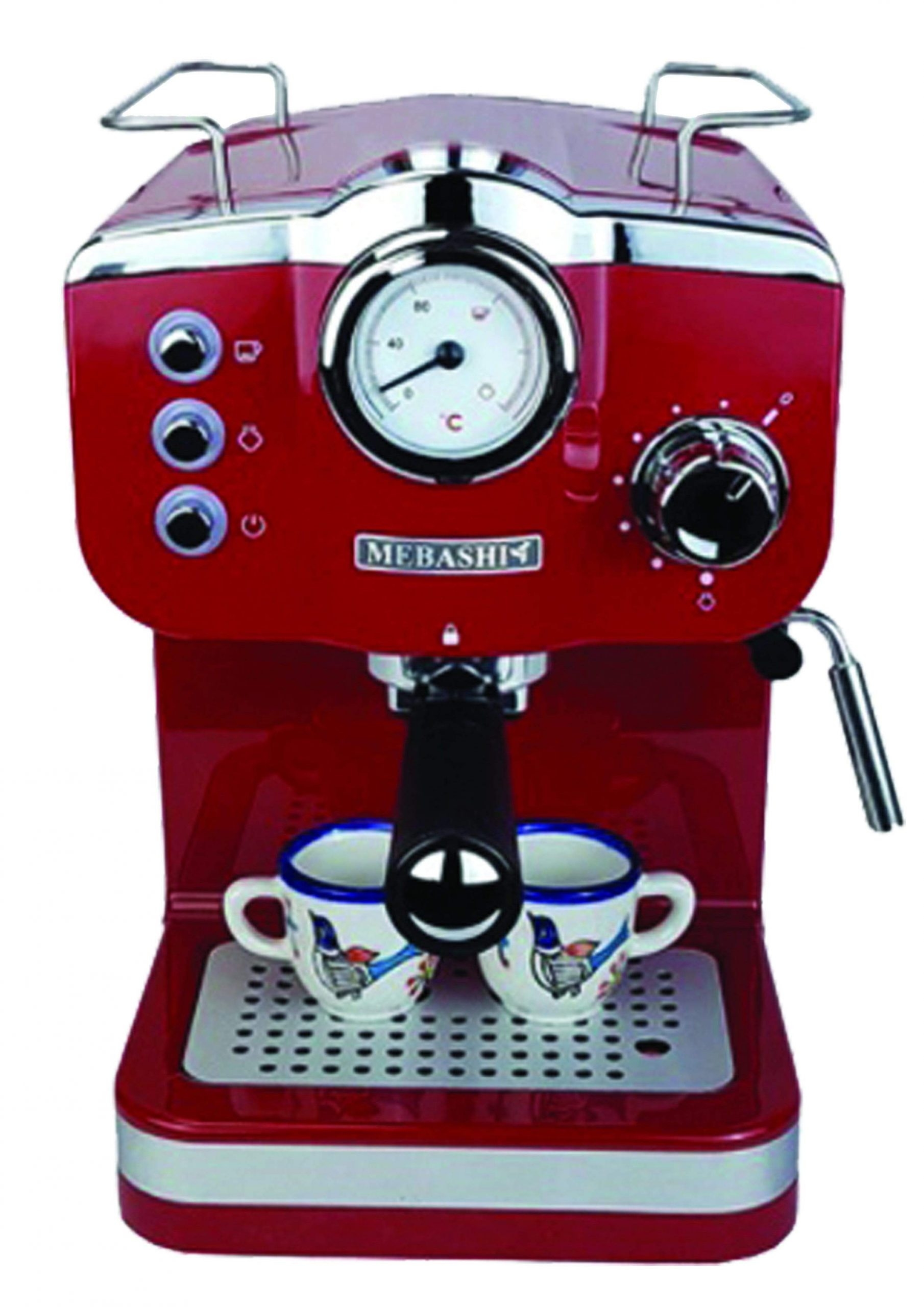 اطلب ماكينة قهوة MEBASHI - ESPRESSO COFFEE MACHINE-ME-ECM2015 - أحمر الأصلي | Jomla.ae