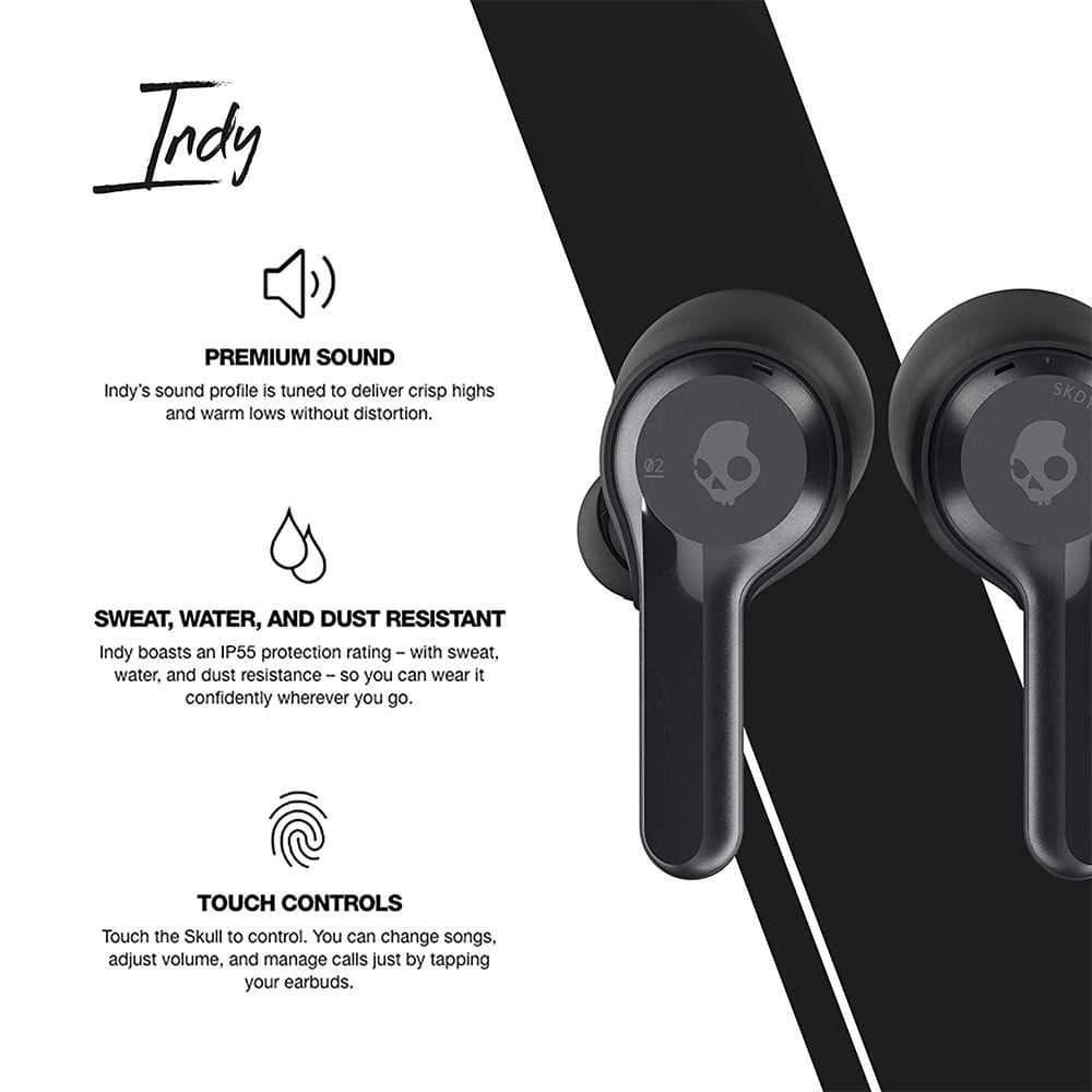 Order skullcandy indy true wireless earbuds black Now! | Jomla.ae