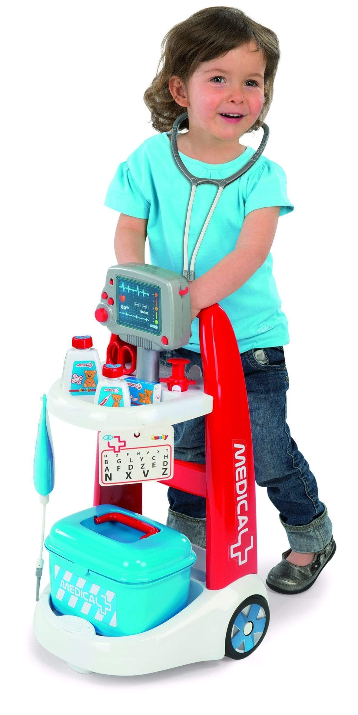 Order smoby medical trolley with 16 accessories Now! | Jomla.ae