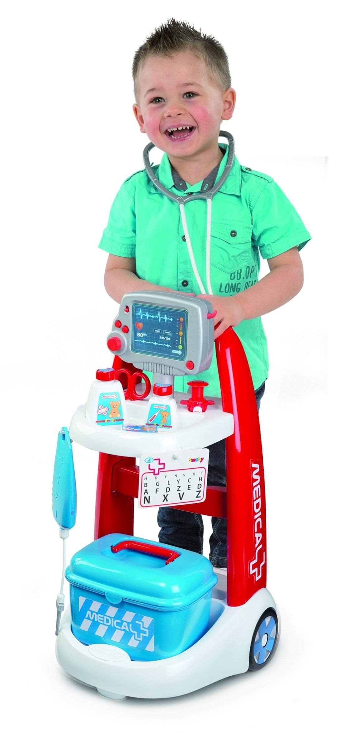 Order smoby medical trolley with 16 accessories Now! | Jomla.ae