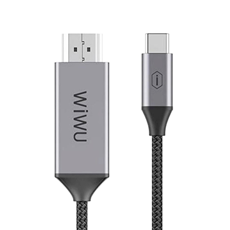 Order wiwu x9 type c to hdmi coaxial cable 2m space gray Now! | Jomla.ae