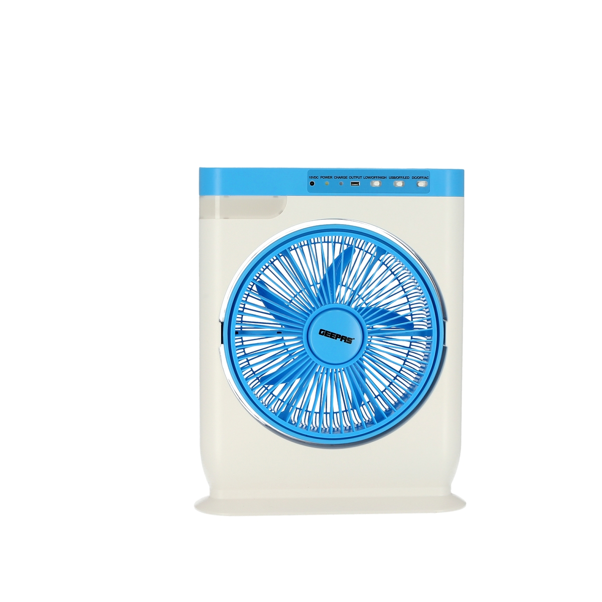 Order Geepas 12'' Rechargeable Box Fan - 2 Speed Settings Fan with Led ...