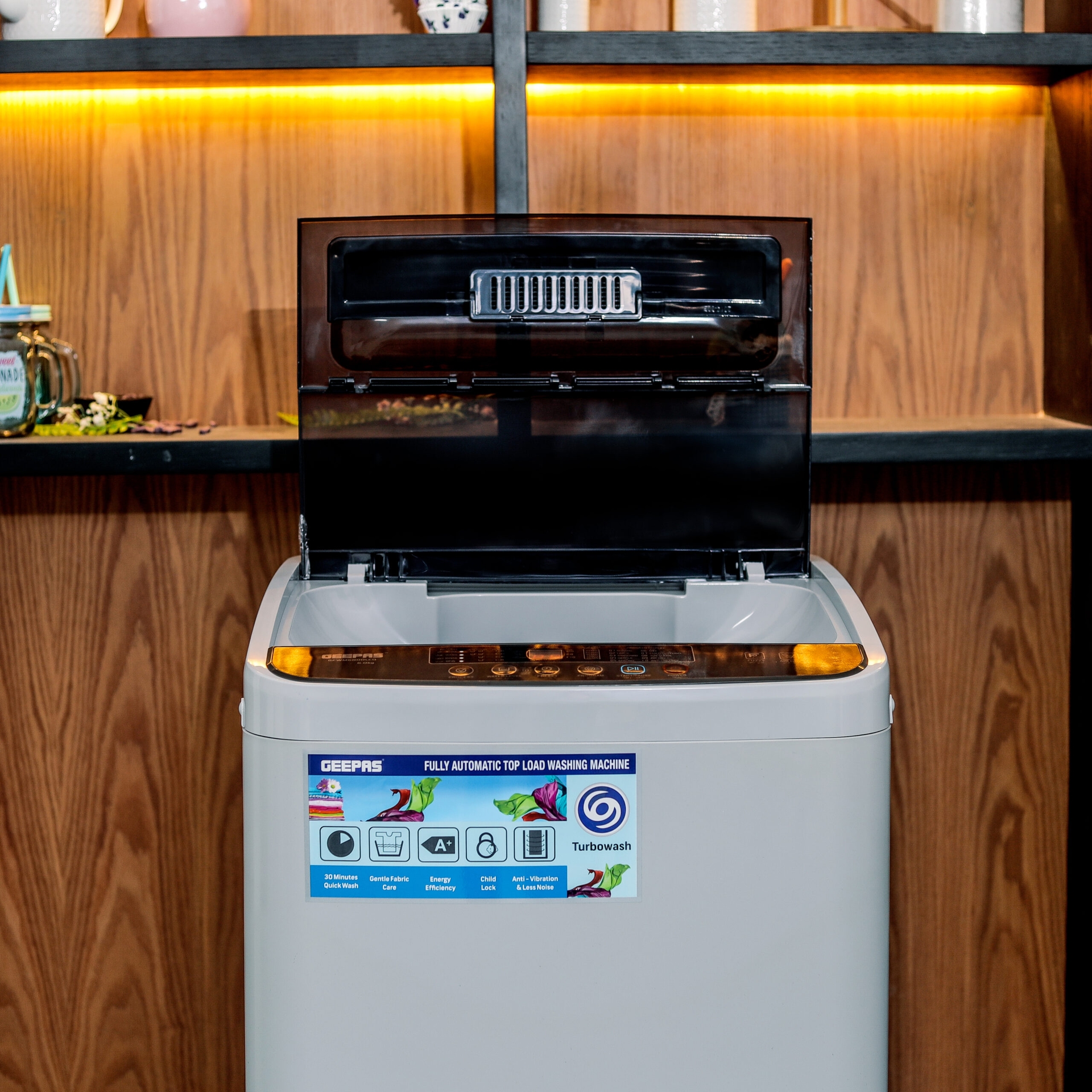 غسالة Geepas Fully Automatic Top Loaded Washing Machine 6kg - Auto ...