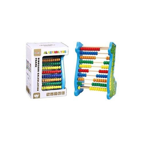Order Al Ostoura Wooden Dinosaur Calculation Frame Toy Now! | Jomla.ae