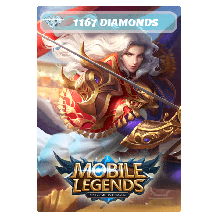 اطلب بطاقة موبايل ليجند Mobile Legends Top Up (1167 ألماسة) الأصلي ...