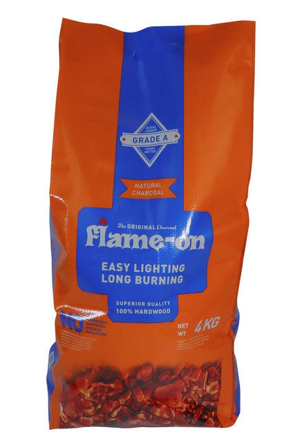 Order Flame-on Premium BBQ Charcoal With Flamgo Fire Lighter Cubes 4kg ...