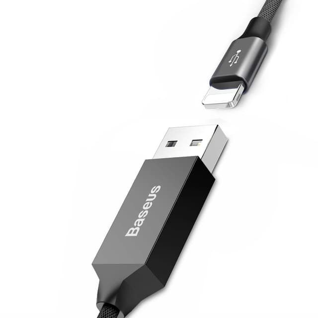 Order baseus artistic striped usb cable for ip 2a 5m black Now! | Jomla.ae