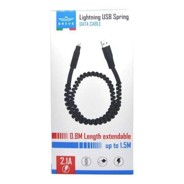 brave lightning usb spring data cable | Jomla.ae