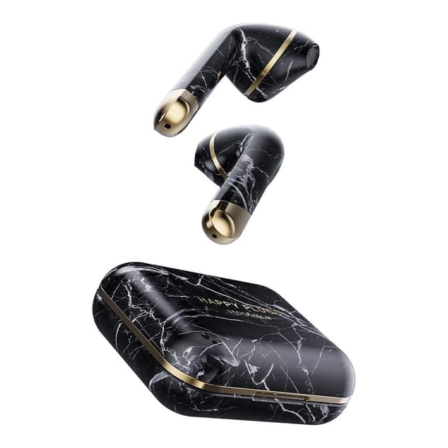 happy plugs air 1 true wireless earbuds limited edition black marble ...