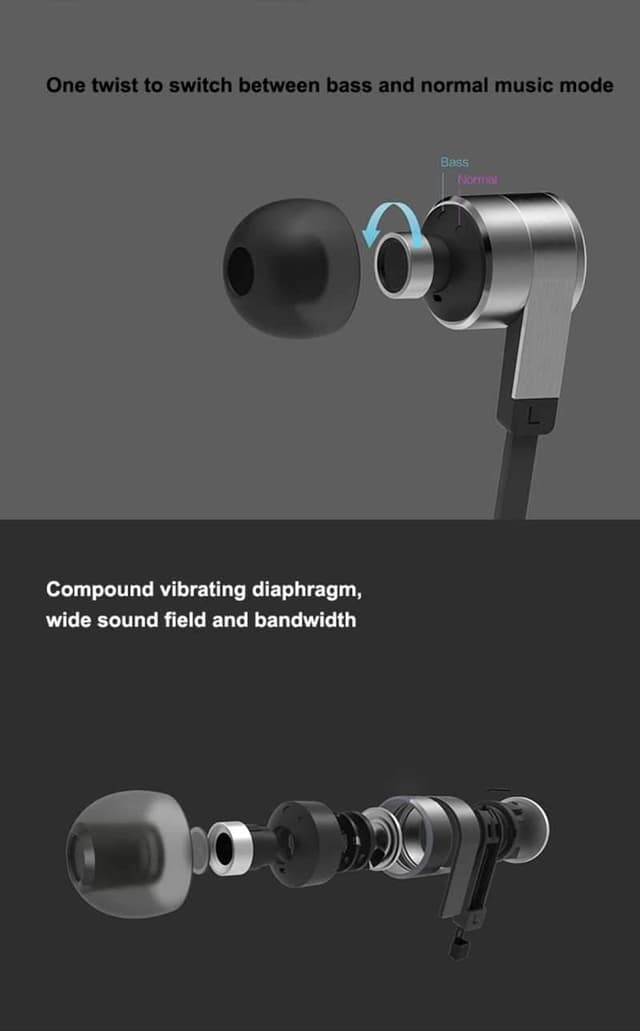 huawei am13 bass earphones silver | Jomla.ae