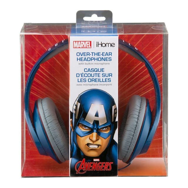 ihome kiddesigns over ear headphone with mic captain america | Jomla.ae