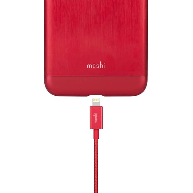 moshi integra usb a charge sync cable with lightning connector crimson ...