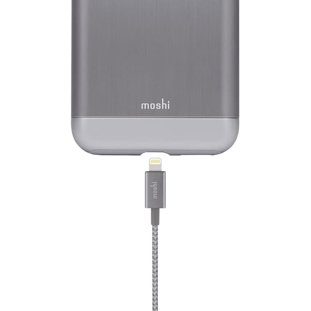 moshi integra usb a charge sync cable with lightning connector titanium ...
