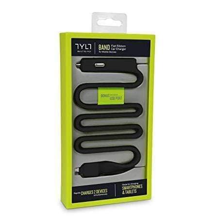 tylt ribbn 4 8a car charger with flat ribbon cable black | Jomla.ae