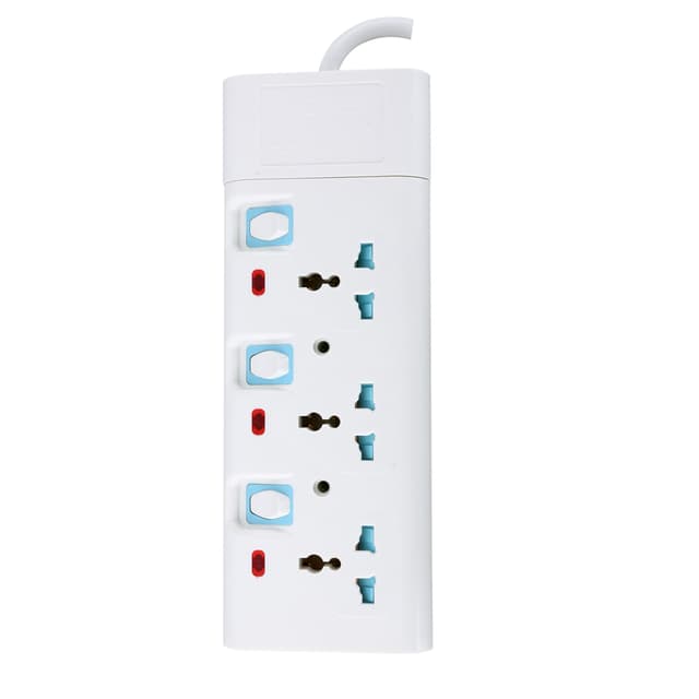 Geepas 3 Way Extension Socket – 3 Switch with Led Indicators - Child ...