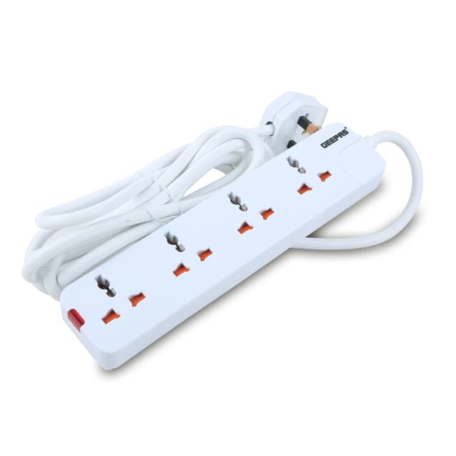 Geepas 4 Way Extension Socket 13A - Extension Strip With Led Indicators ...
