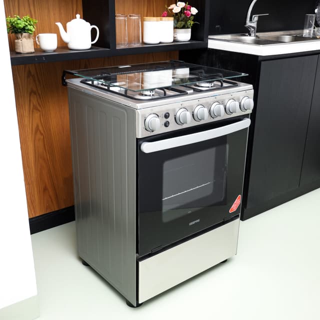 Geepas 60*60 Cm Cooking Range - 4 Gas Euro Pool Type Burners Convection ...