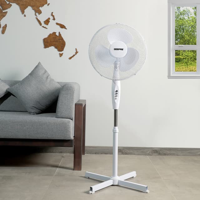 Geepas GF21136UK 16-Inch Pedestal Fan - 3 Speed Settings with ...
