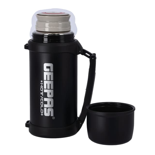Geepas GSVB4111 Vacuum Flask, 1.5L - Stainless Steel Vacuum Bottle Keep ...