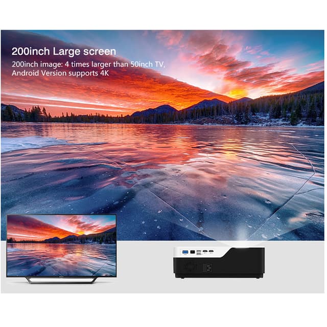 Wownect 1080 Full HD LED Projector, 5500 Lumens, Keystone Correction ...