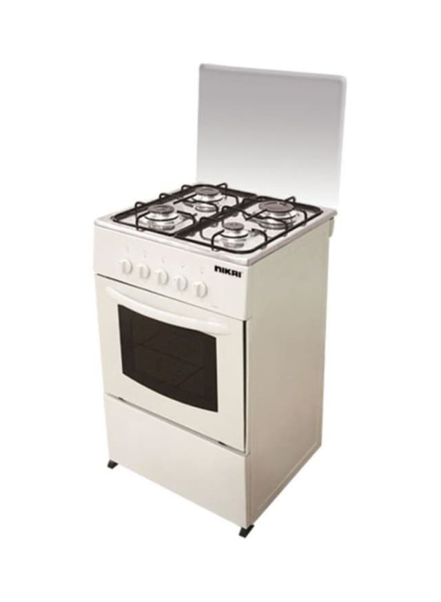 Order NIKAI 4 Hob Gas Cooker With Oven U2110N5 White Now! | Jomla.ae
