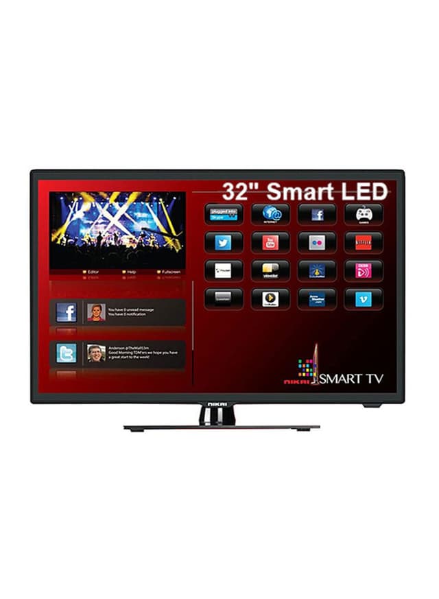 Order NIKAI 32 Inch Smart LED Television NTV3200SLEDT Black Now! | Jomla.ae