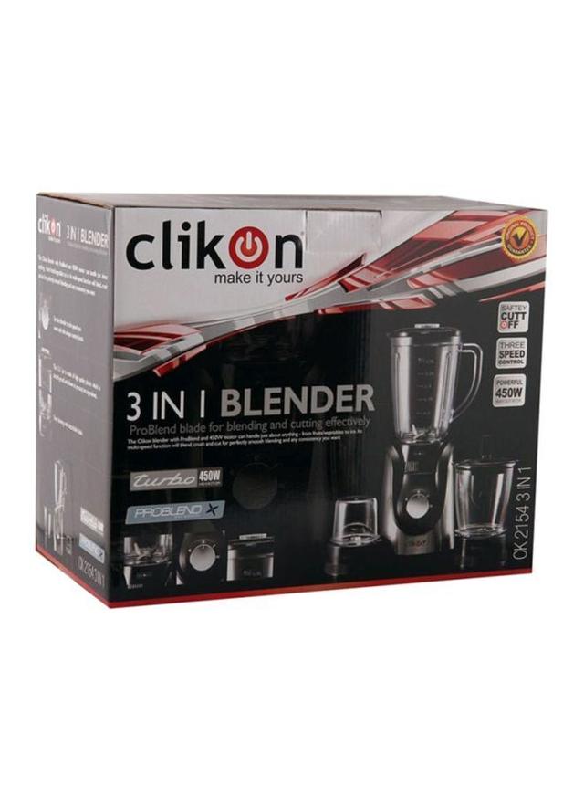 ClikOn 3 In 1 Power Blender 1.5 l CK2154 Grey/Black | Jomla.ae