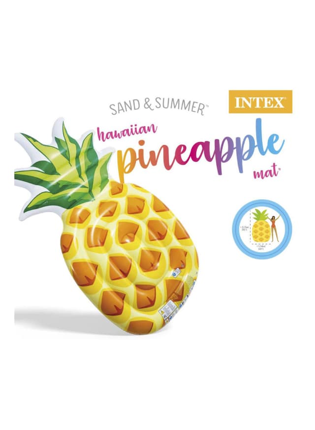 INTEX Pineapple Design Inflatable Pool Floats 83X45X9inch | Jomla.ae