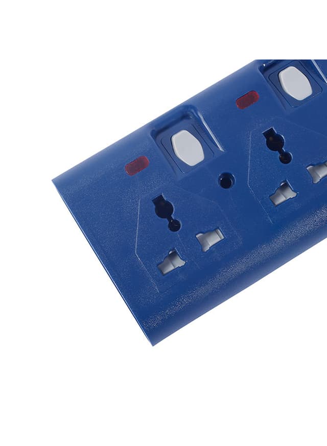 Order ClikOn 4 Way Extension Socket Blue/Grey 3meter Now! | Jomla.ae