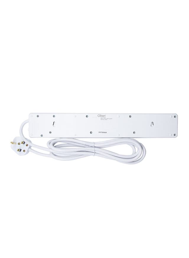 Order ClikOn 6 Way Extension Socket CK2174 White Now! | Jomla.ae