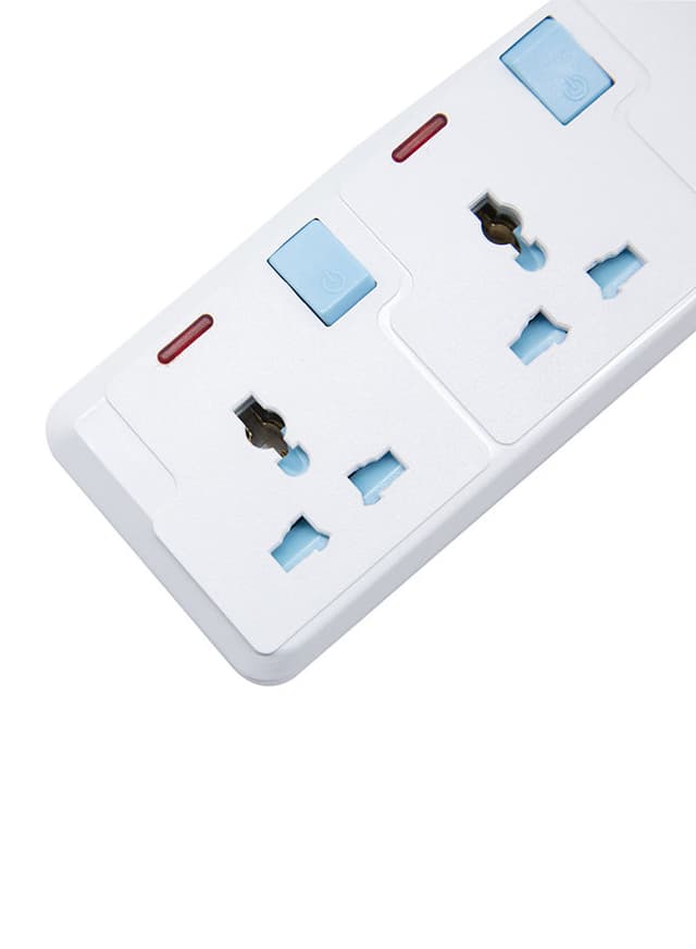Order ClikOn 6 Way Extension Socket CK2174 White Now! | Jomla.ae