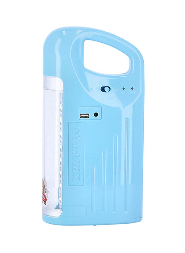 Krypton Rechargeable LED Glass Emergency Light Blue/Clear | Jomla.ae