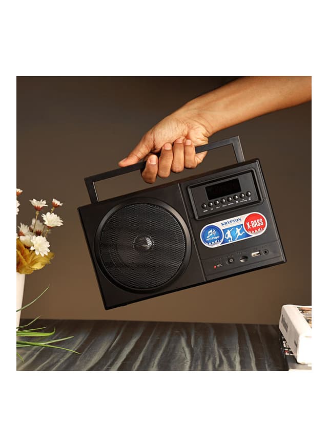 Order Krypton Rechargeable Radio KNR5368 black Now! | Jomla.ae