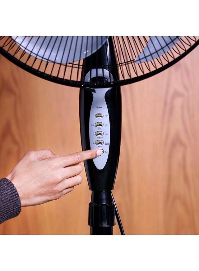 Krypton Stand Fan With Remote Control 6 kg 75 W KNF6159 Black | Jomla.ae