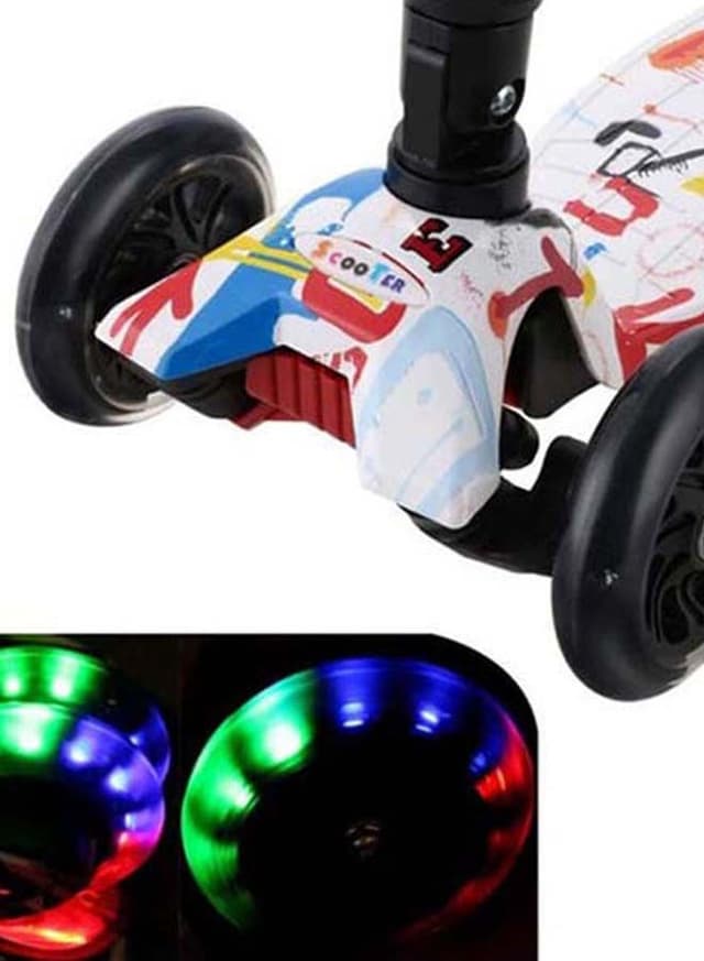 Order Cool Baby Adjustable Kick Scooter With LED Light Up Wheels Now ...