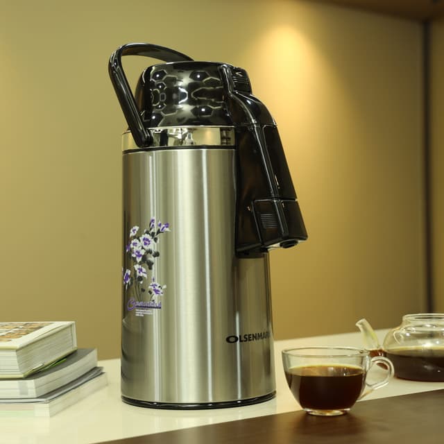 Olsenmark 3.0L Stainless Steel Vacuum Flask - Insulated Flask Bottle ...