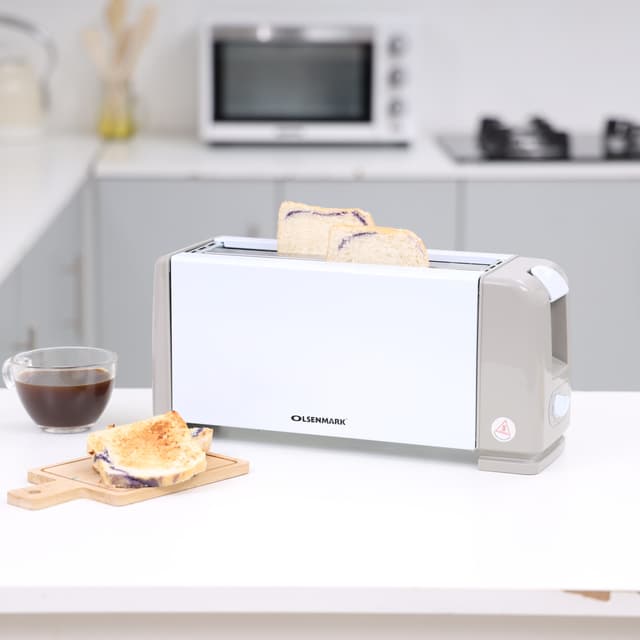 Olsenmark 1200W 4 Slice Bread Toaster - Toaster With 6 Level Browning ...
