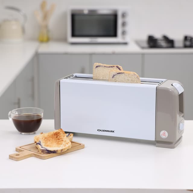 Olsenmark 1200W 4 Slice Bread Toaster - Toaster With 6 Level Browning ...