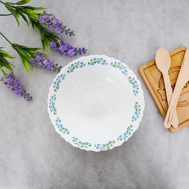 Delcasa 6.7-Inch Opalware Round Utility Bowl With Flower Art Design ...
