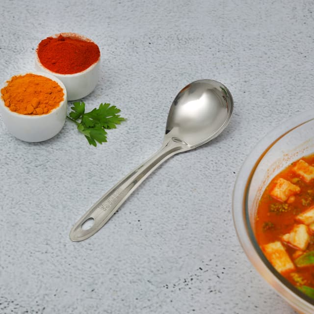 Delcasa Stainless Steel Oval Spoon Medium, DC2258 | Dishwasher Safe ...