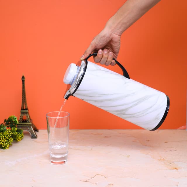 Royalford 1.6L Double Wall Vacuum Flask Marble Designed - Heat ...