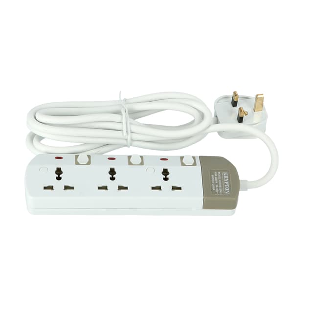 Krypton 3 Way Extension Board Plug Power Extension Socket Multi Plug ...