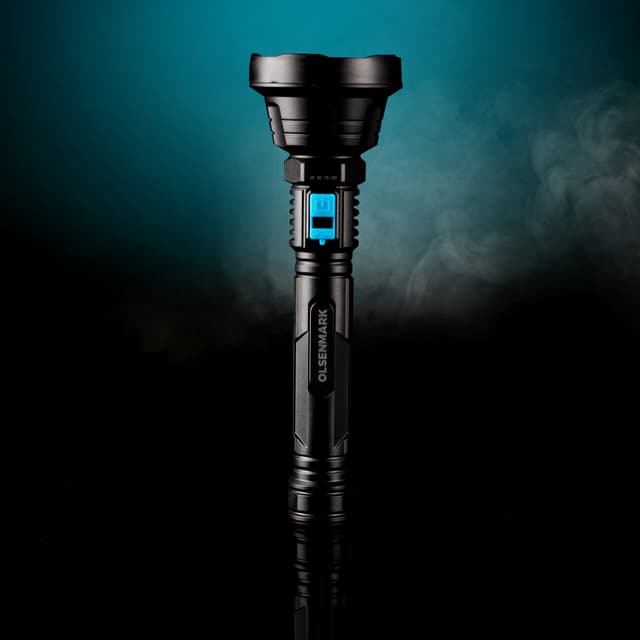 Olsenmark High Brightness Rechargeable LED Flashlight, OMFL2806 | IPX6 ...