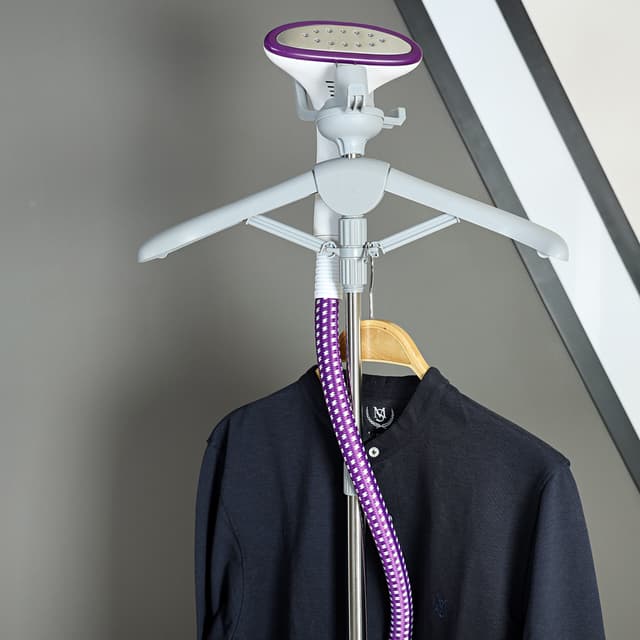 Olsenmark Garment Steamer - Adjustable Poles, Overheat Protection, 1.5L ...