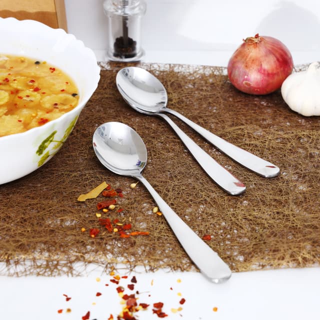 Royalford Stainless Steel Soup Spoons - Serving Spoon Long Handle ...